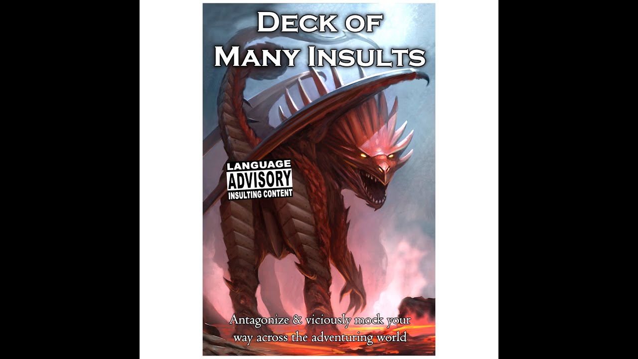 The Deck of Many Insults - 100 cards of Vicious Mockery - YouTube