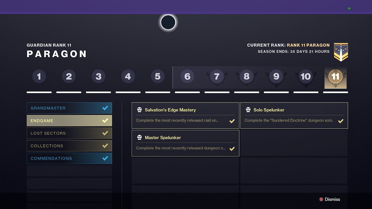 Destiny 2 Rank 11 Paragon GHOSTiknight#6197 -͡°-͜ʖ-͡° EthosWGaming ...