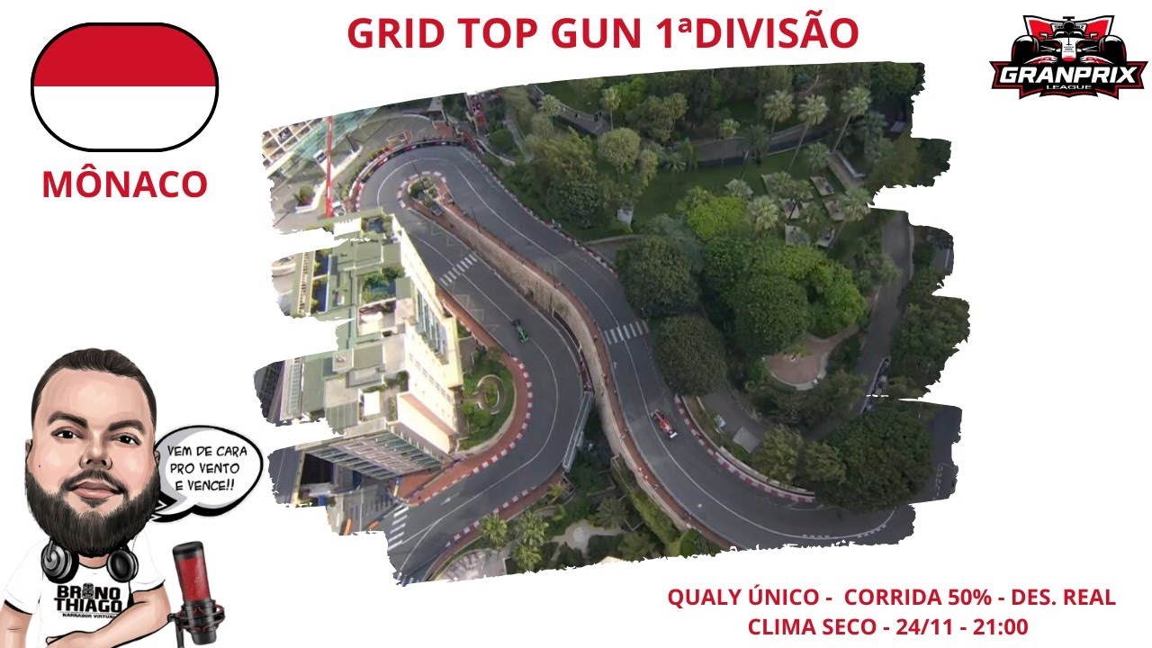 F1 25 1ª Divisão - Grid TOP GUN - Etapa 3 GP de Mônaco - Narr. Bruno ...