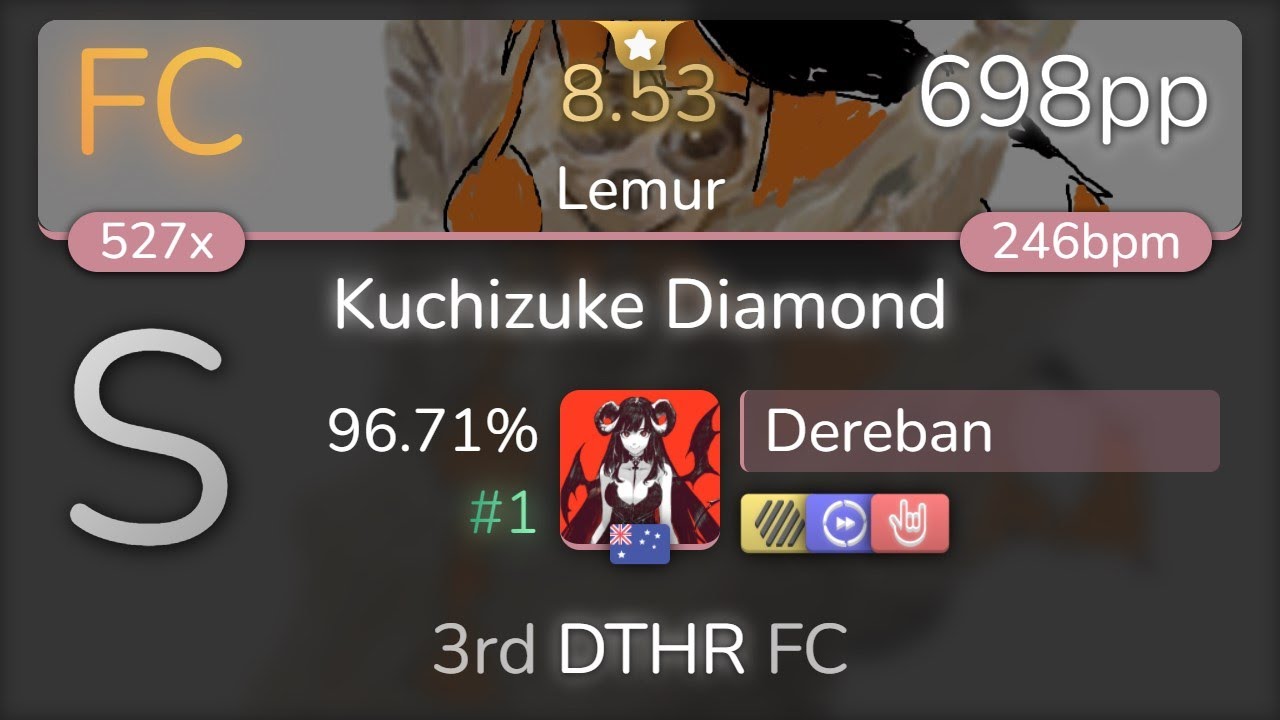 Dereban | WEAVER - Kuchizuke Diamond [Lemur] +HDDTHR 96.71% {#1 698pp ...