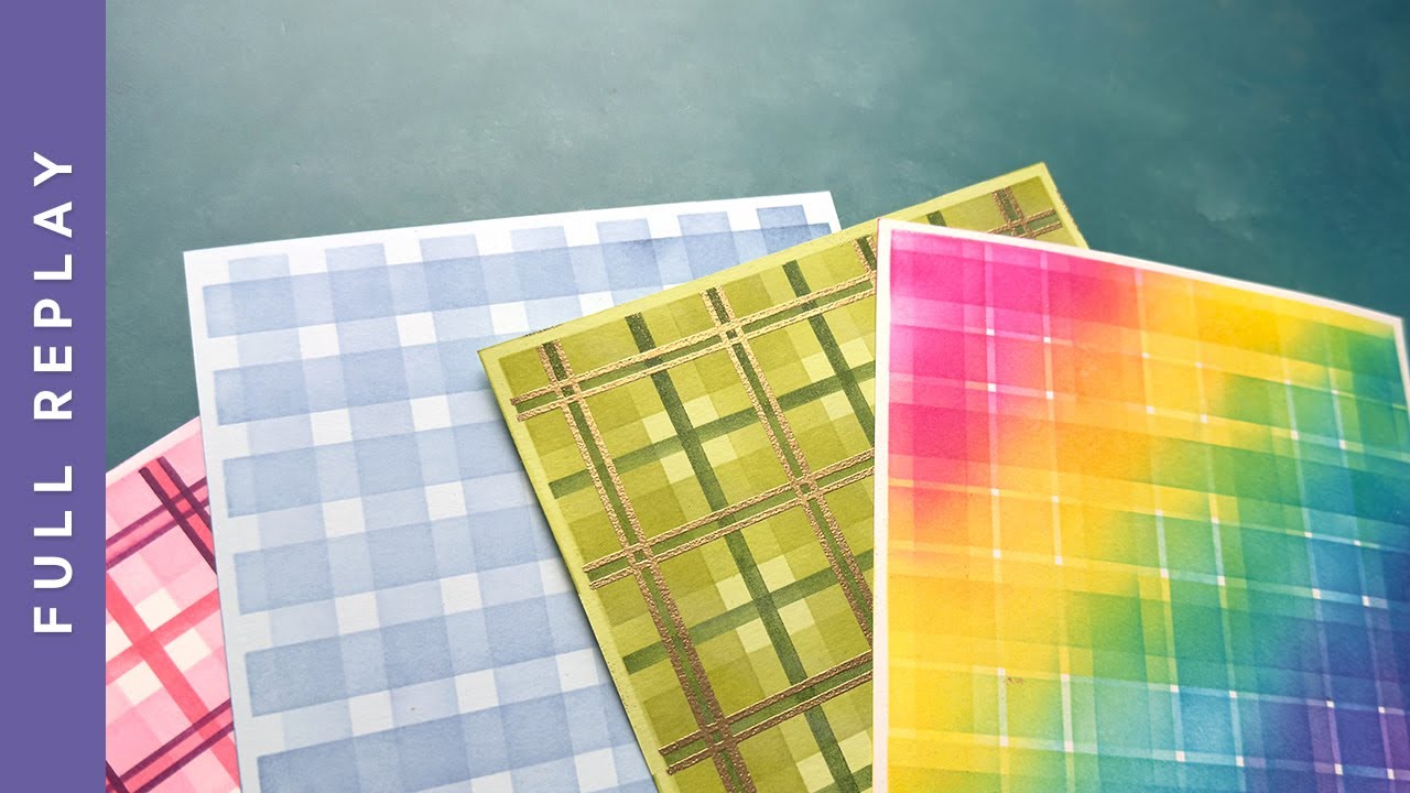LIVE REPLAY - Creating custom plaids with stencils! - YouTube