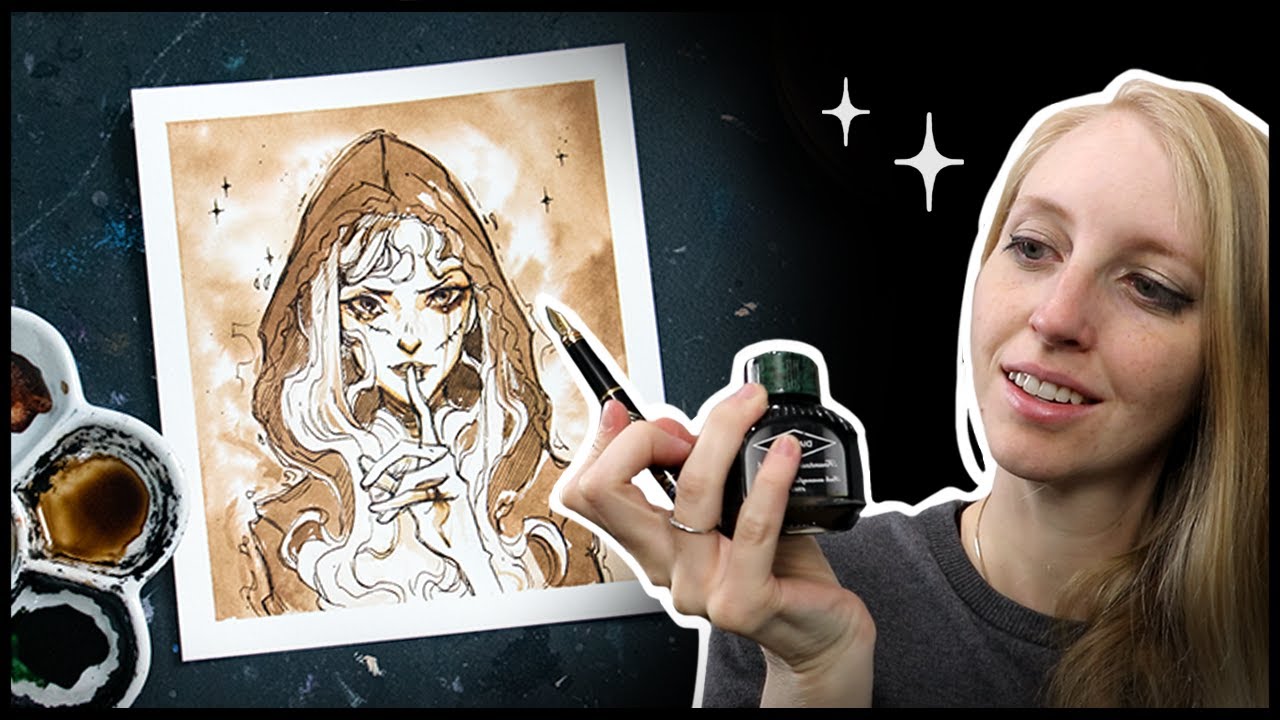 Inktober Test Run - Playing with Ink + Fountain Pens - YouTube