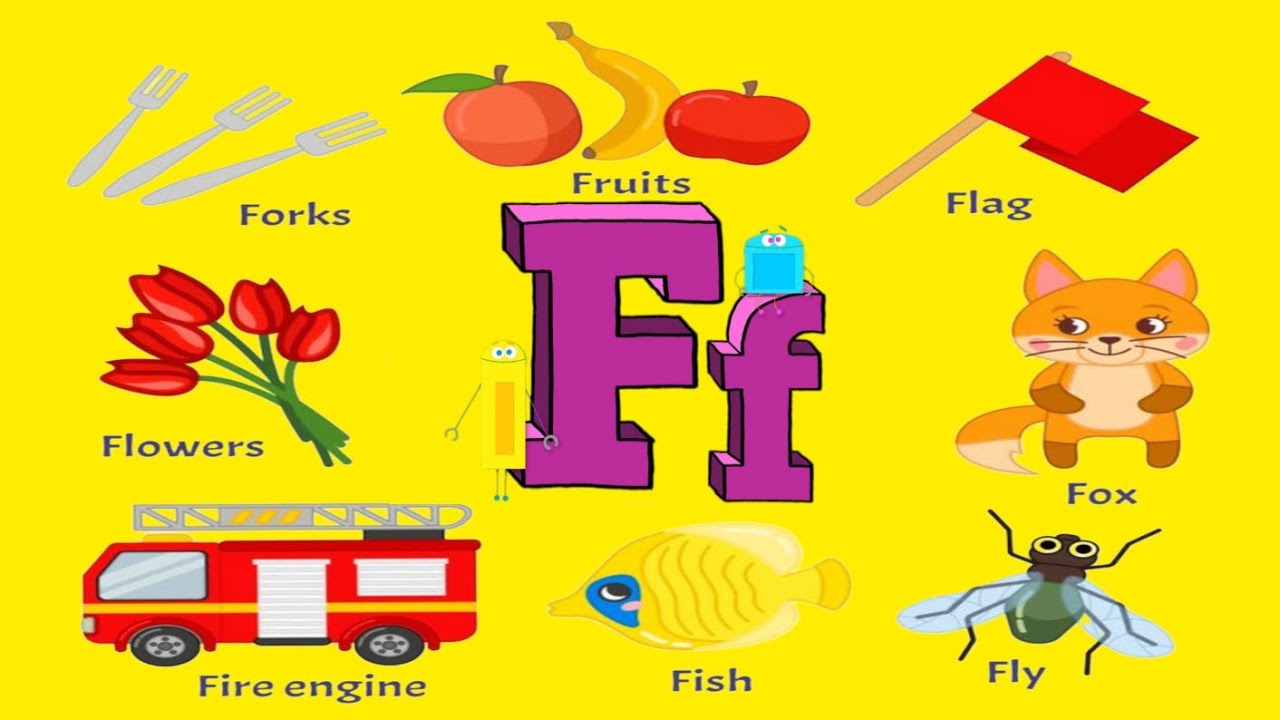 WORDS THAT START WITH LETTER Ff 🐟 'f' Words / Phonics / Initial Sounds ...
