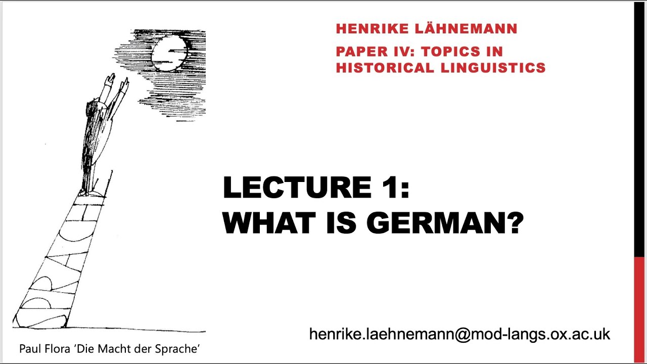 What is German? 'Topics in German Historical Linguistics' 1 (Henrike ...