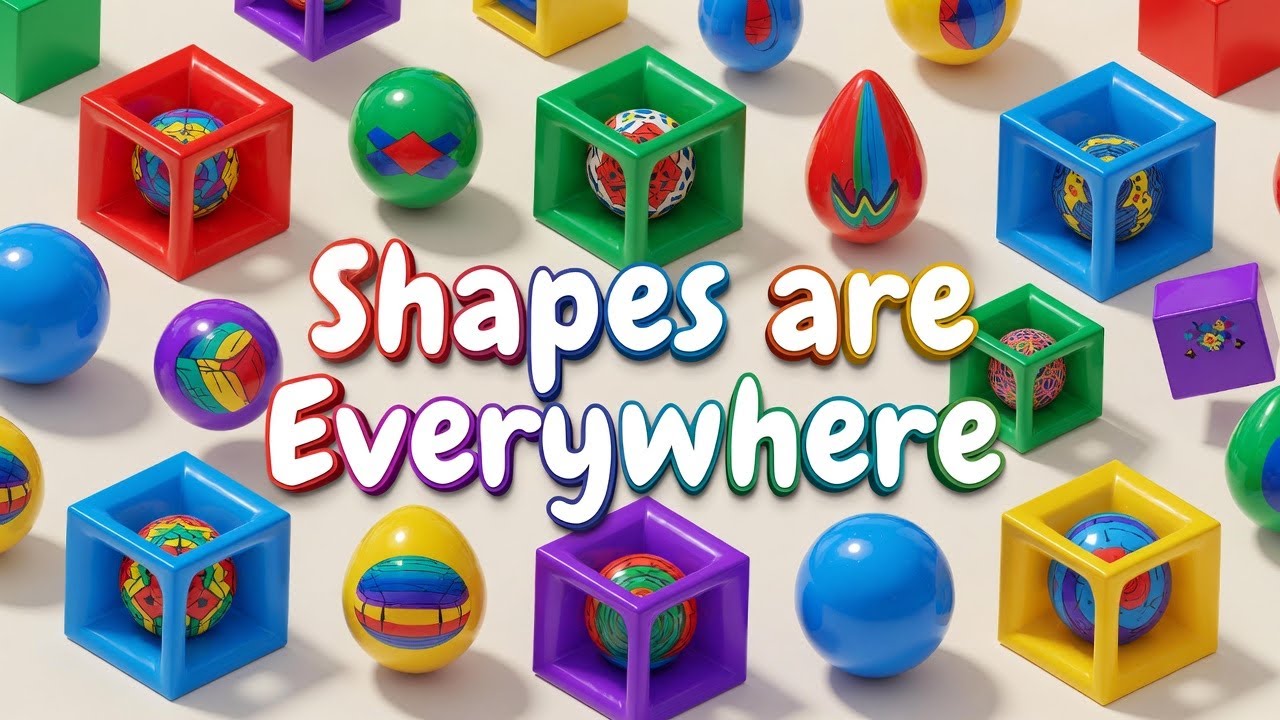 “Shapes are Everywhere! Look and See!” ㅣSong for KidsㅣMewMew Kids ...