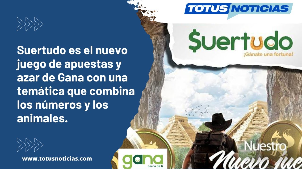 Suertudo es el nuevo juego de apuestas y azar de Gana | Totus Noticias ...