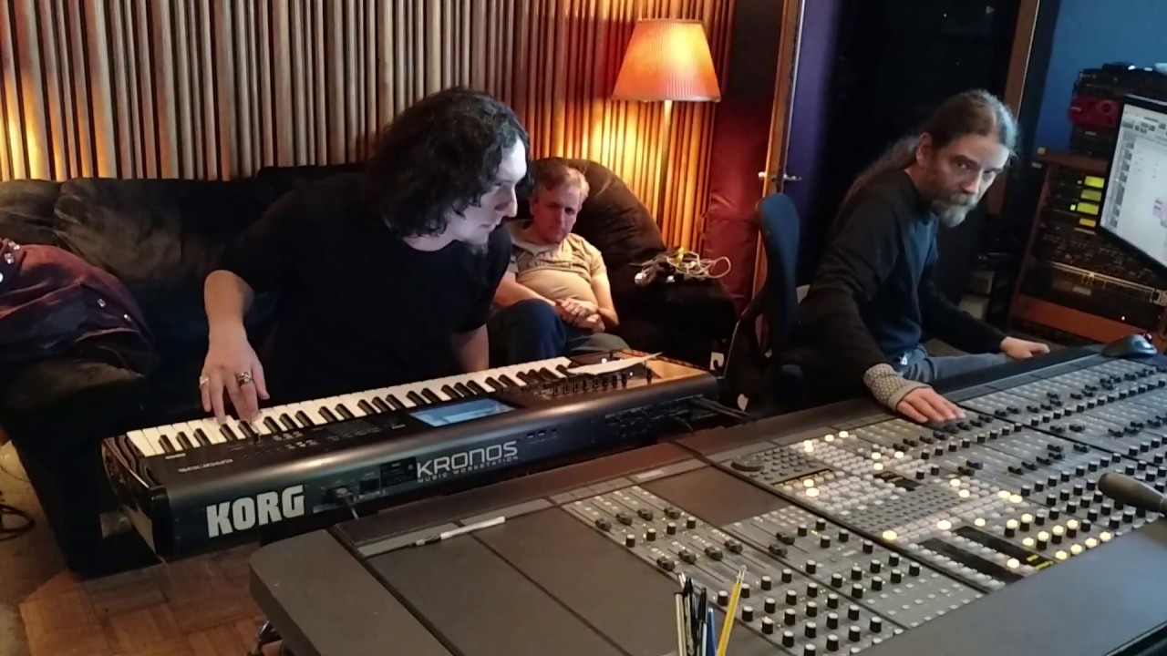 The Red Masque's Brandon Lord Ross using Korg keyboards in the studio ...