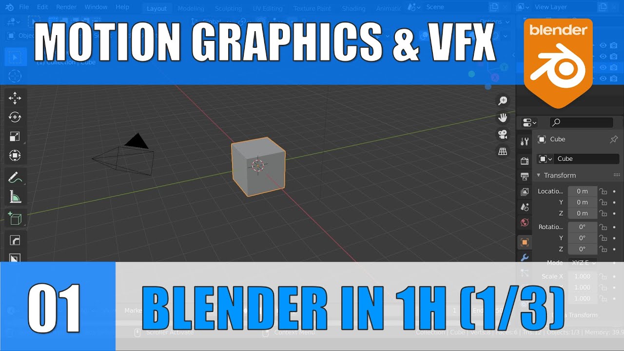 Motion Graphics & VFX - 01 - le basi di Blender in 1h (1 di 3) - YouTube