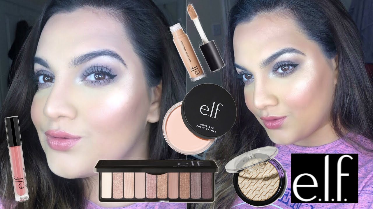 FULL FACE OF ELF COSMETICS - YouTube