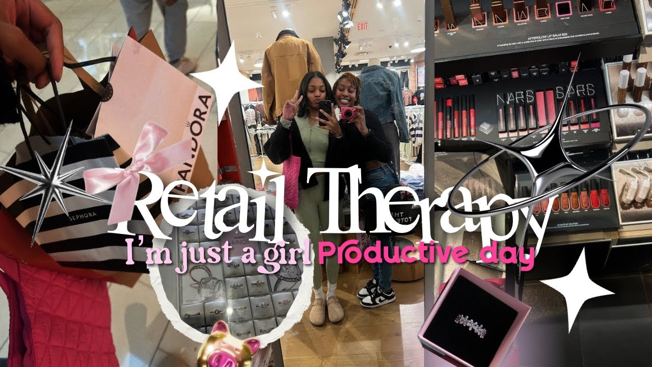 RETAIL THERAPY | sephora + silk press + pandora rings - YouTube