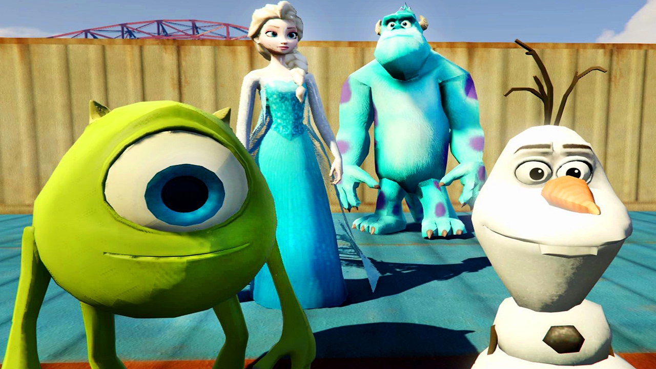 Sevimli Canavarlar Sully ve Mike Kraliçe Elsa ile Olaf'ın Ödünü ...