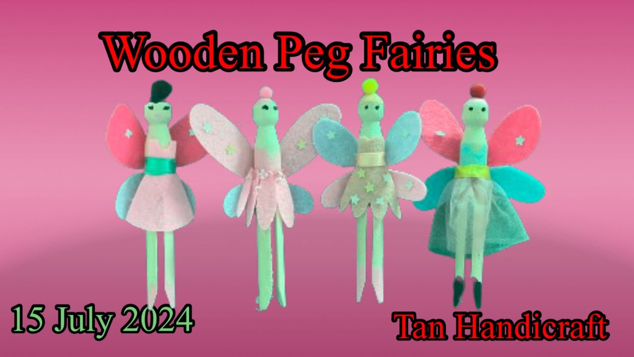 Tutorial ke 1627 - diy kit make your own Wooden peg fairies - YouTube