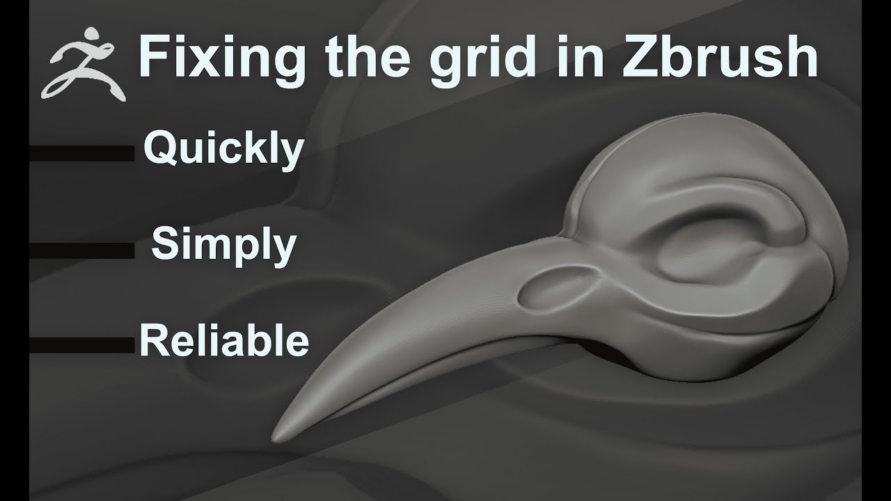 Fixing the grid in Zbrush (Tutorial) - YouTube