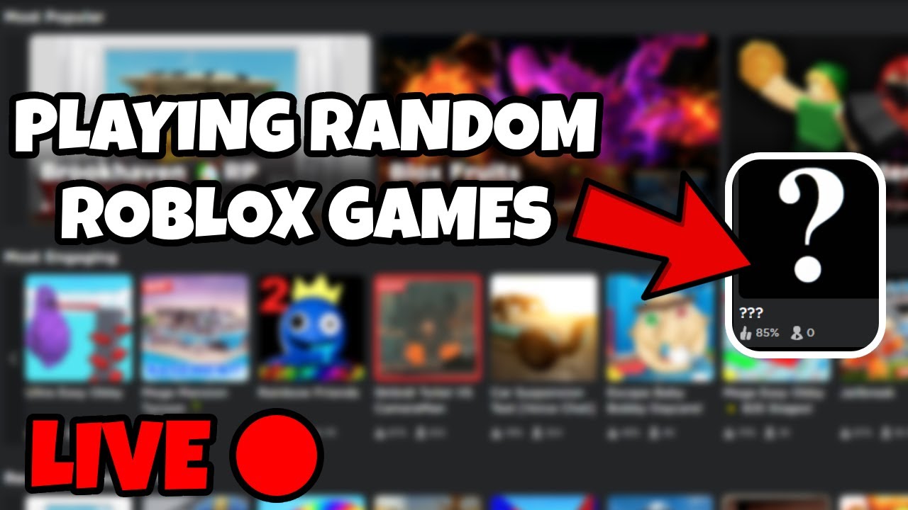 Playing Random Roblox Games - YouTube