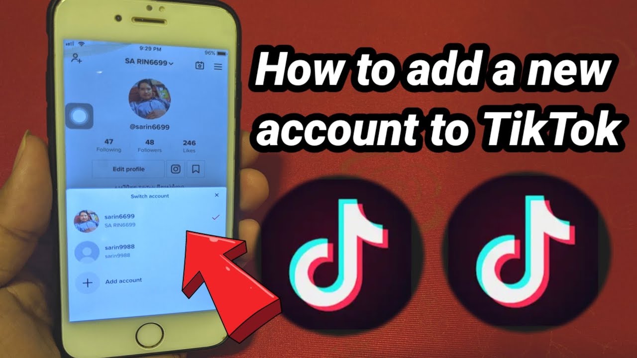 How to add a new account to TikTok , របៀបបន្ថែម TikTok ថ្មីមួយទៀត - YouTube