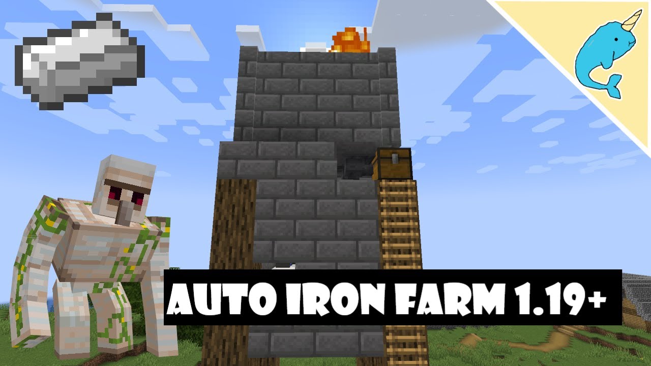 Minecraft 1.19 Easy Iron Farm Tutorial - 300 Per Hour - YouTube