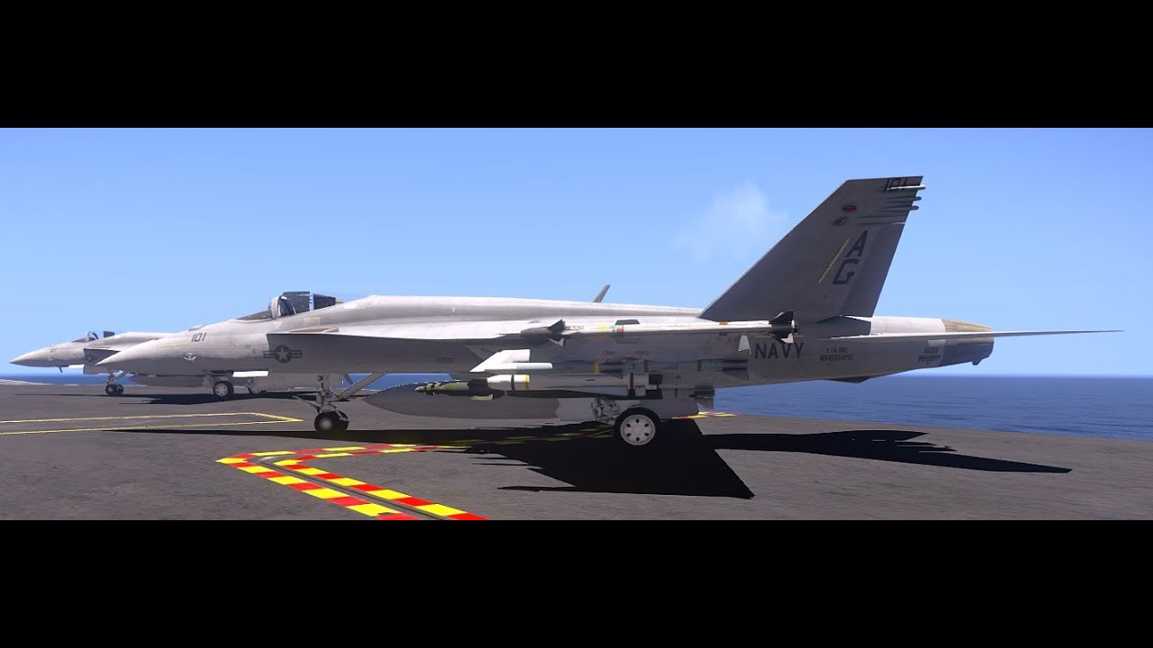 ArmA 3 F-18/A E Bombing Run - YouTube