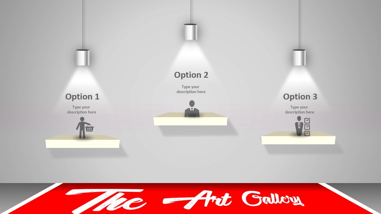 Create 3 steps exhibition PowerPoint Template | Free Download ...