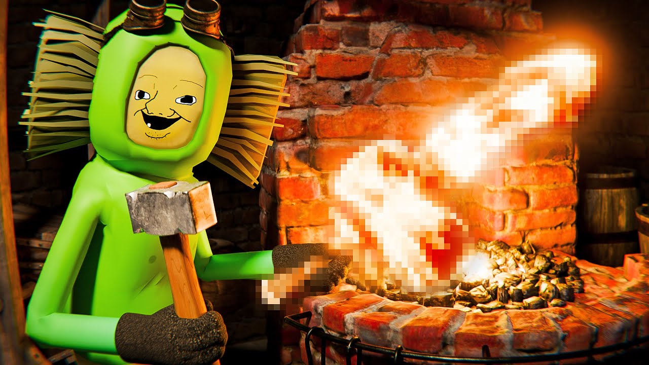 I became a VR blacksmith and made a powerful sword - YouTube