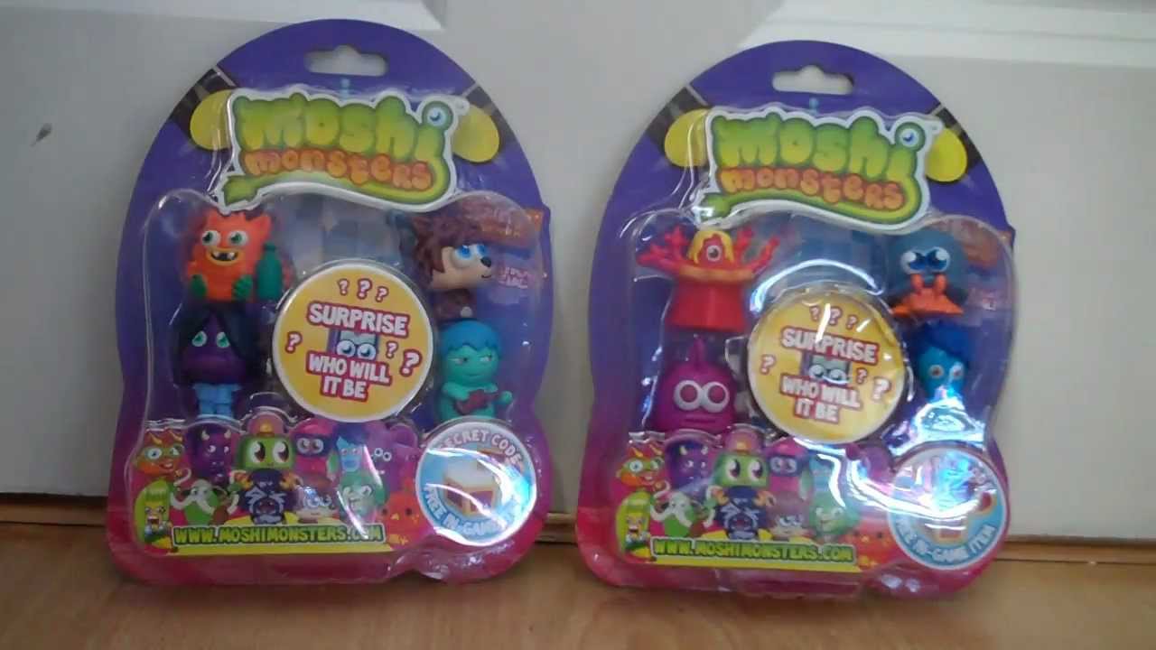 opening 2 5 packs of moshi monsters figures series 3 - YouTube