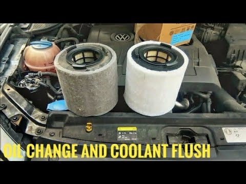 VOLKSWAGEN SERVICE, COOLANT CHANGE & LIGHT RESET | FULL SERVICE VIDEO ...
