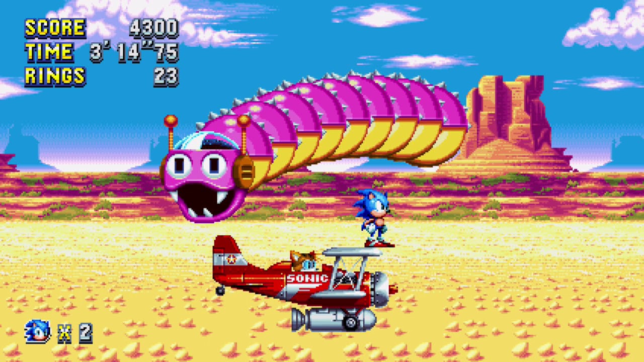 Sonic Mania Boss 16 - Big Caterkiller - YouTube