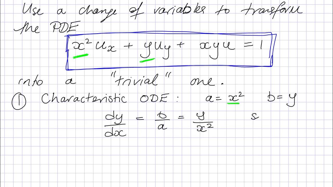 4.2 First-order linear PDE: change of variables - YouTube
