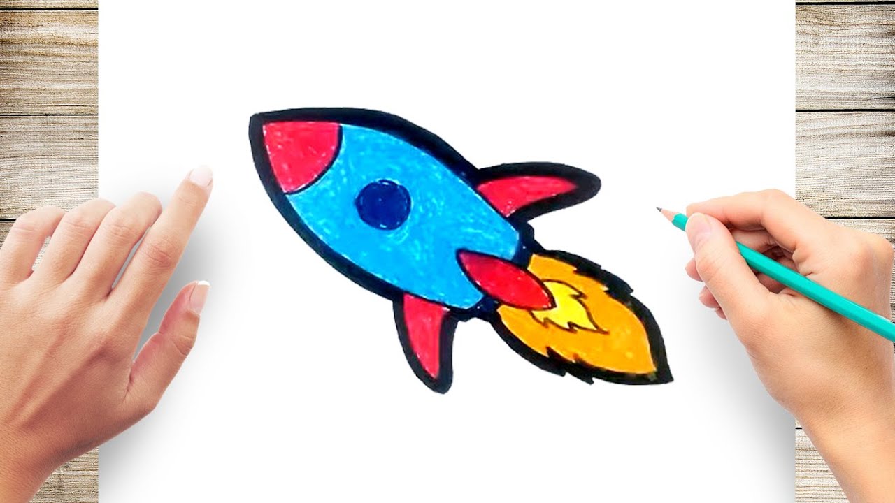 How to Draw and Coloring Rocket Toy Step by Step - YouTube