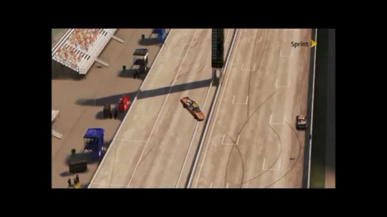 Nascar the Game 2011: "I almost take out the Scoring Tower" - YouTube