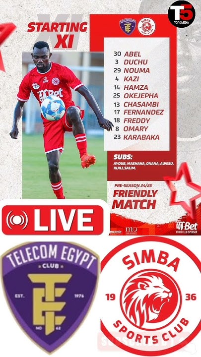 KIKOSI CHA SIMBA LEO VS TELECOM EGYPT #simbasc #yangasc #shorts #youtubeshorts #trendingshorts ...