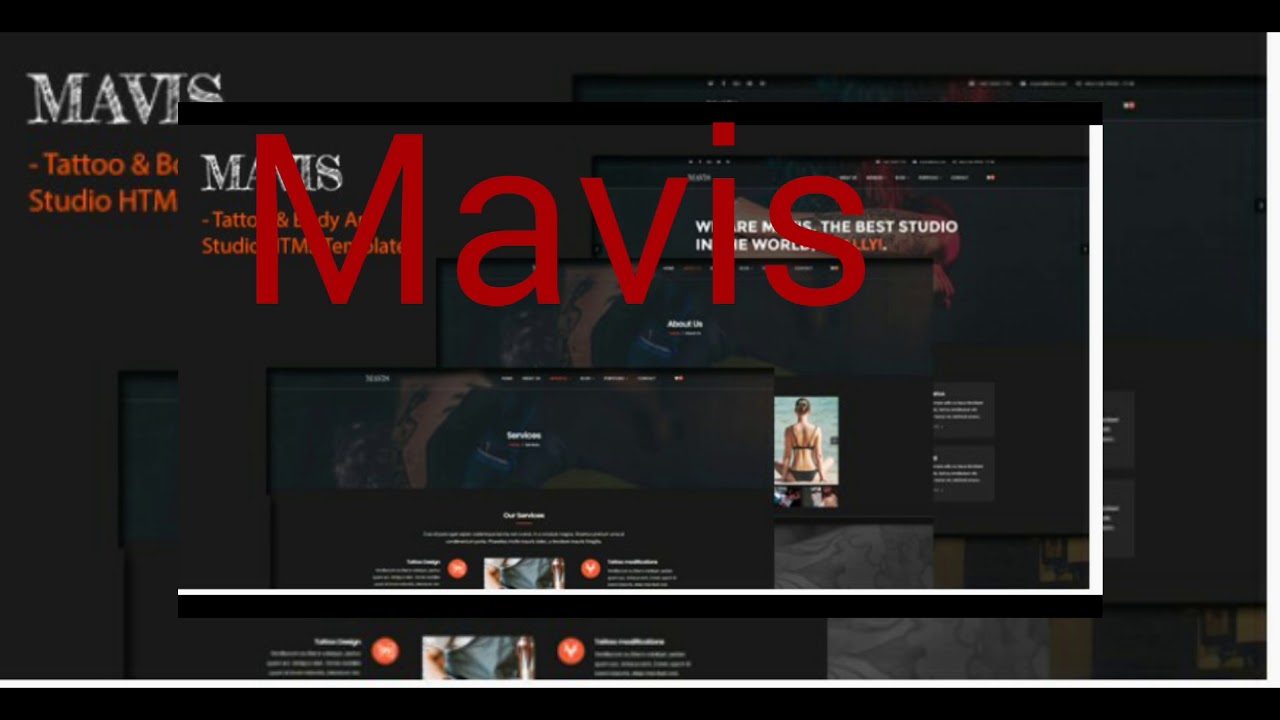Mavis - Tattoo & Body Art Studio HTML Template - YouTube