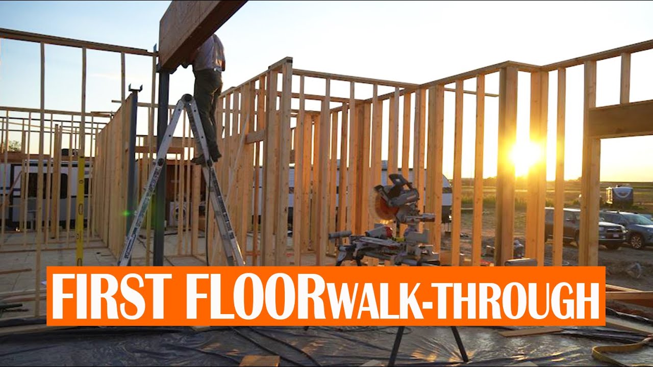 DIY HOME BUILD EP. 024 | FIRST FLOOR WALK-THROUGH - YouTube