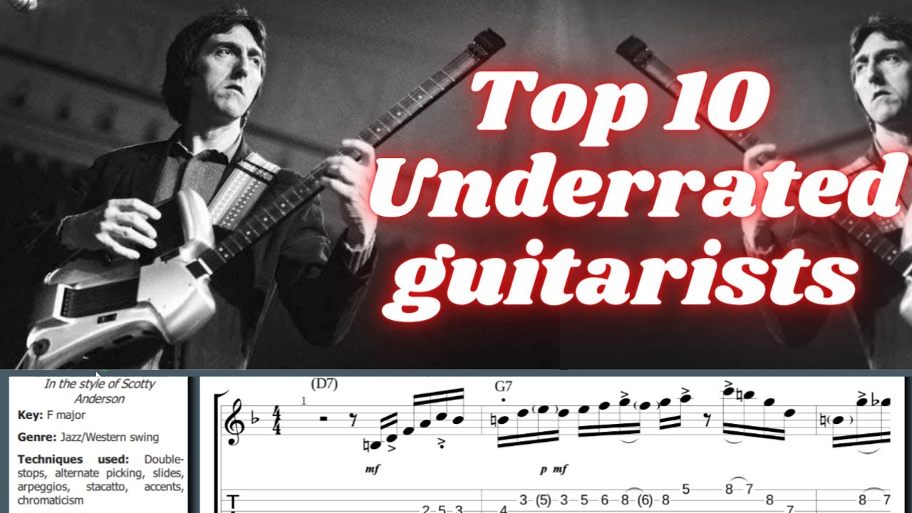 Top 10 underrated/unknown guitar players (w/ TABS) - Danny Gatton, C ...
