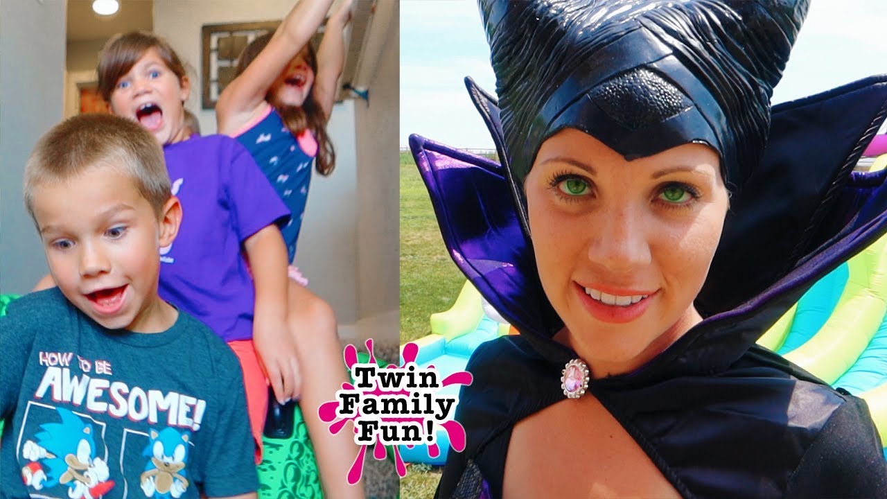 Maleficent GIANT Inflatable Waterslide Bloopers and BTS - YouTube