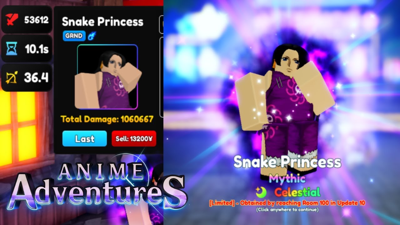 MAX SNAKE PRINCESS SHOWCASE ANIME ADVENTURES - YouTube