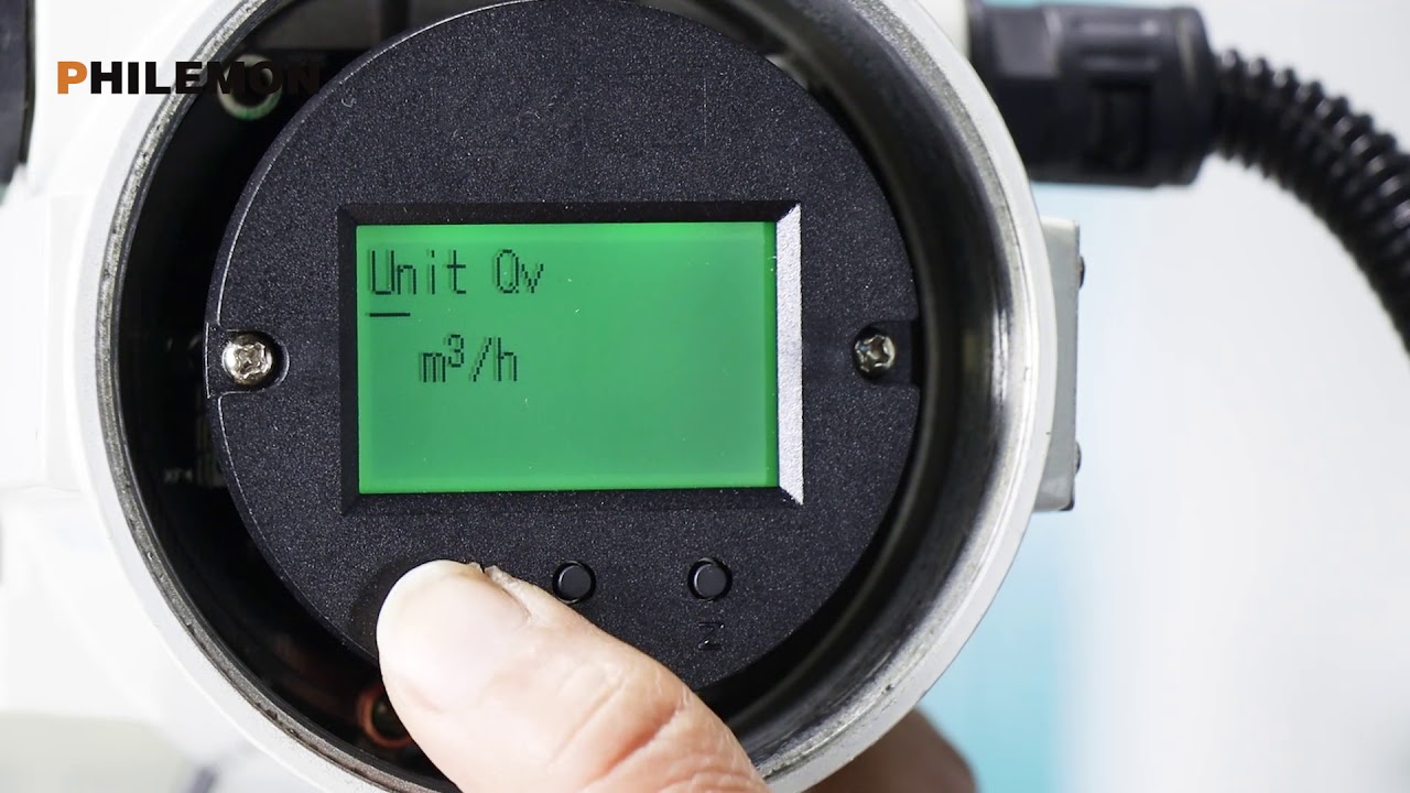 Vortex flow meter flow unit setting - YouTube