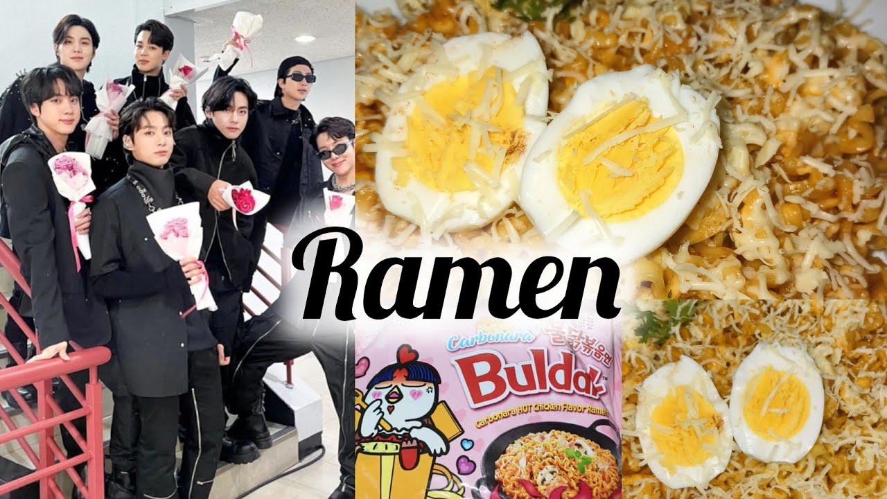 Korean famous noodles, Bts fav food! Ramen recipe - YouTube