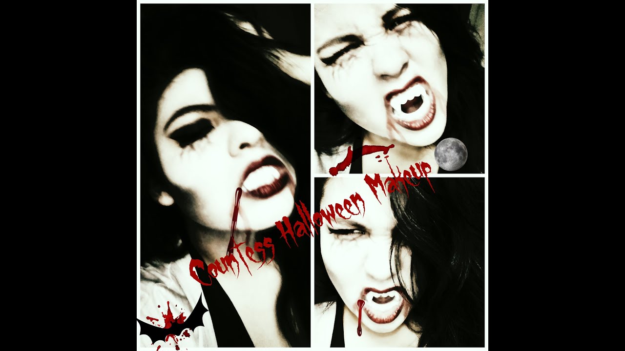Vampire Countess Halloween makeup - YouTube