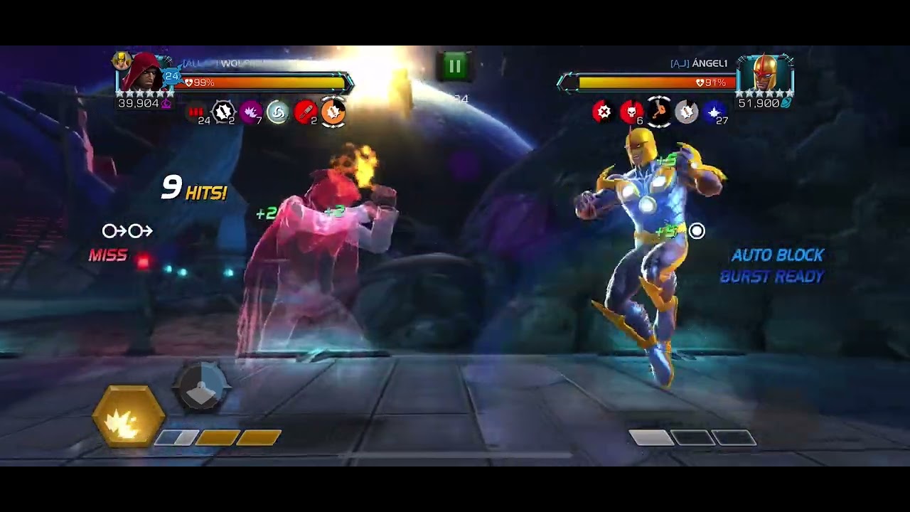 MCoC Hood vs Nova on node 32 (magic thief, ebb flow intercept, mighty ...