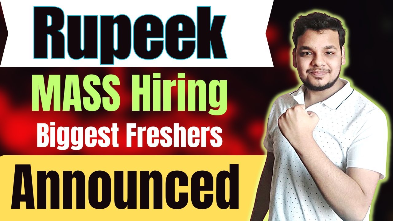 Rupeek New Biggest Mass Hiring | OFF Campus Drive For 2025 , 2024 ...