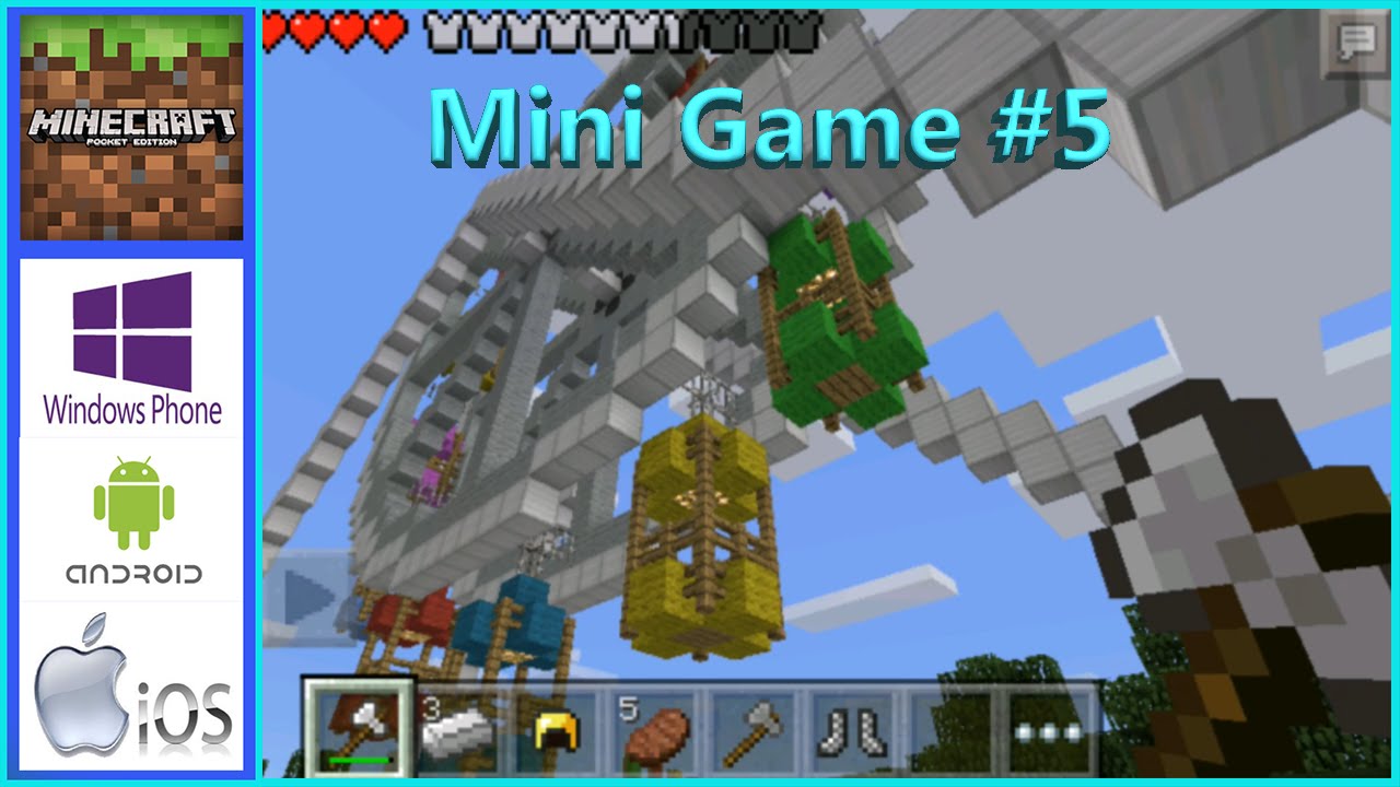 Minecraft PE MiniGame Multiplayer #5 - Windows Phone - YouTube