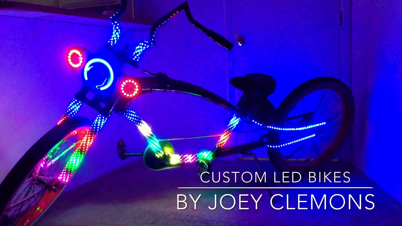 Custom LED Stretch Chopper Bicycle - YouTube