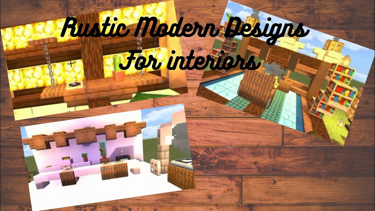 Minecraft: Rustic Interior Designs (Tutorial) - YouTube