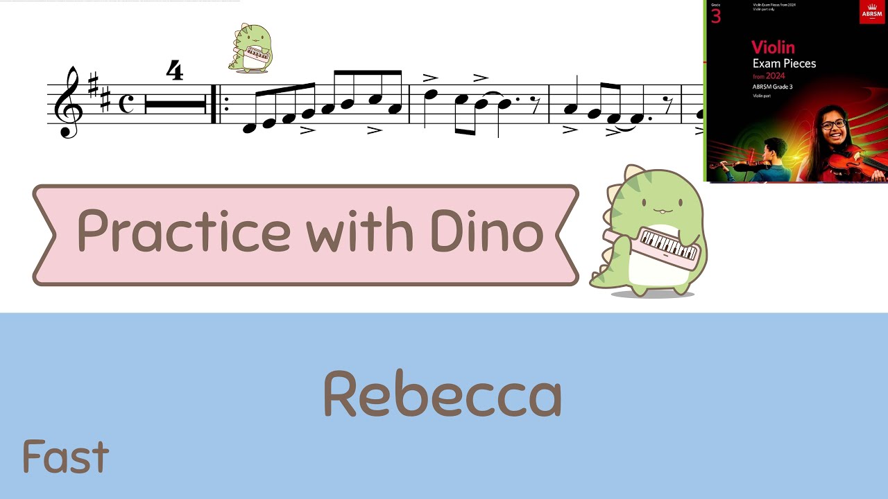 (Fast) Rebecca ABRSM 2024 Violin grade 3 C2 - YouTube