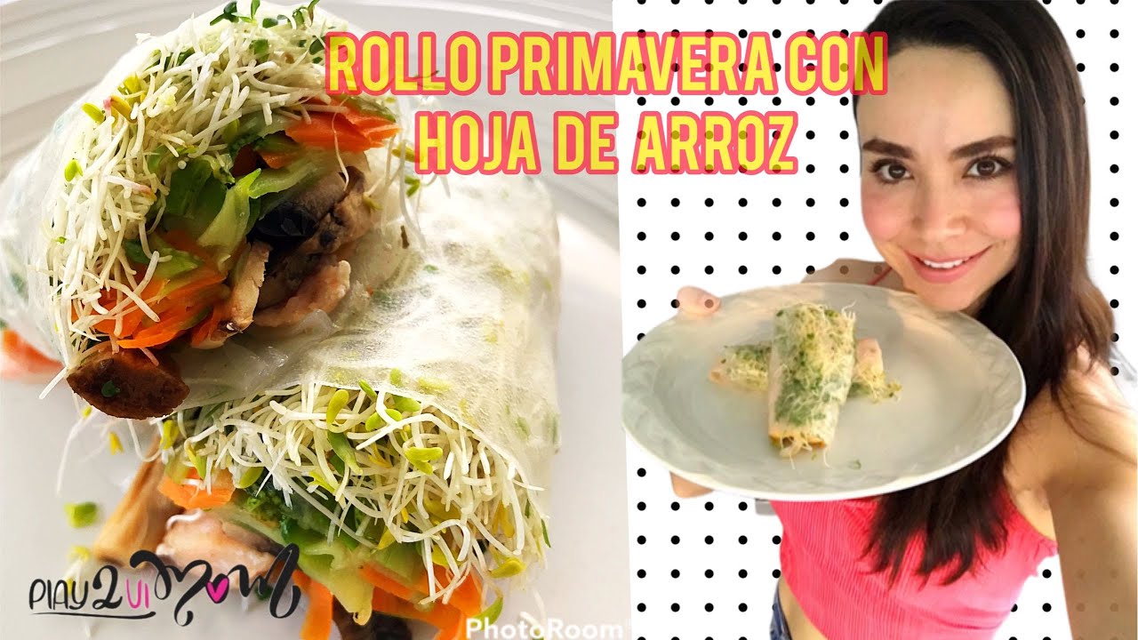 Rollo Primavera con Hoja de Arroz -fácil, rápido y ligero- - YouTube
