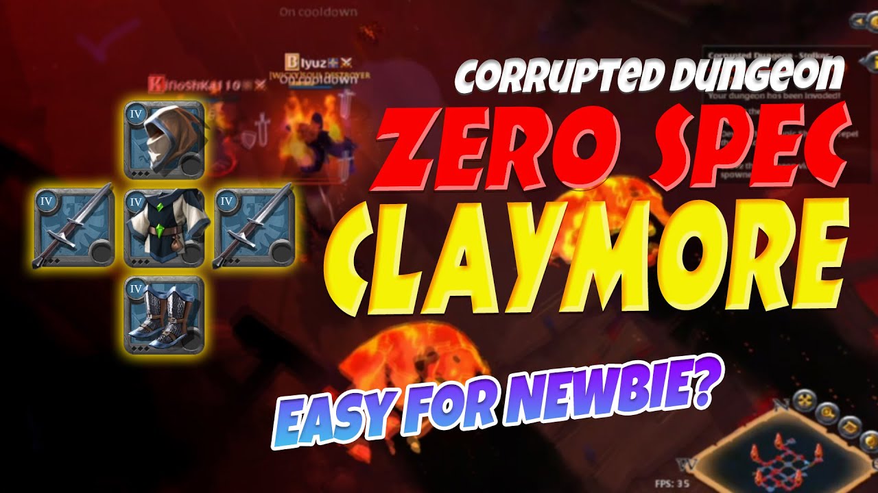 Corrupted Dungeon Claymore Zero Spec - Albion Online - YouTube