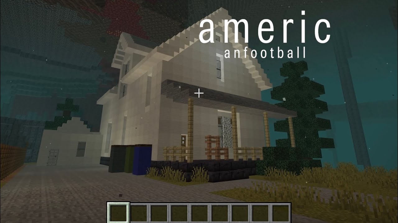 Living in the American Football house in the Nether - YouTube