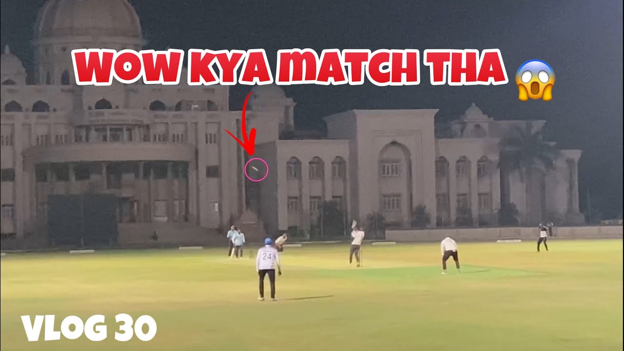 Cricket match at sgvp gurukul cricket ground || ajaz khokhar batting ...