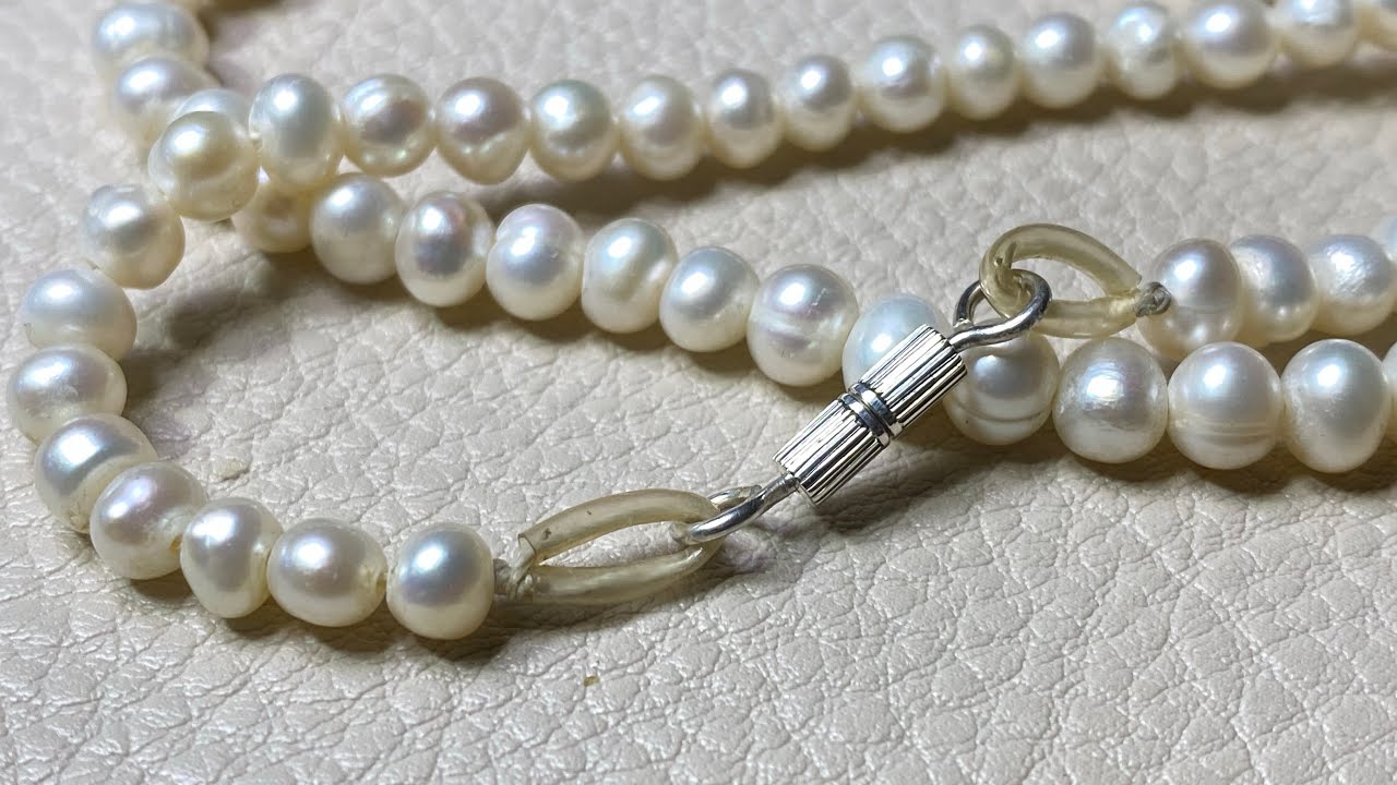 How to make a silver lock for pearls 925K - YouTube