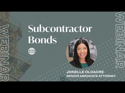 Subcontractor Bonds Webinar - YouTube